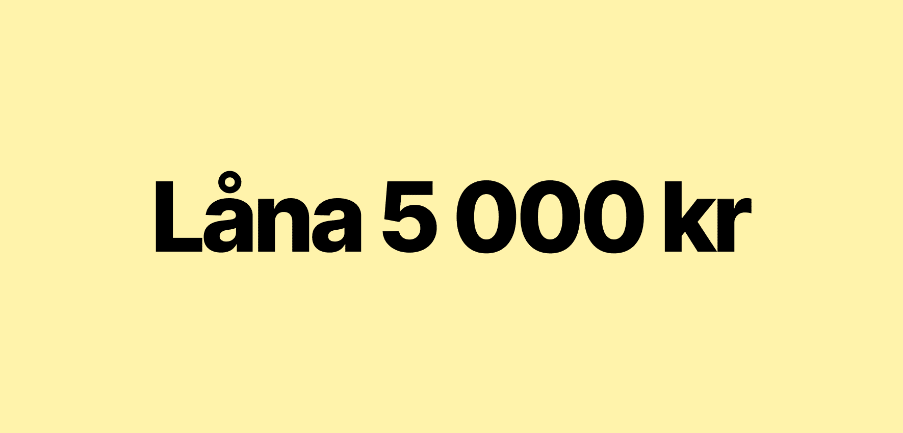 Låna 5 000 kr - Jämför lån med svar direkt! - Sverigekredit